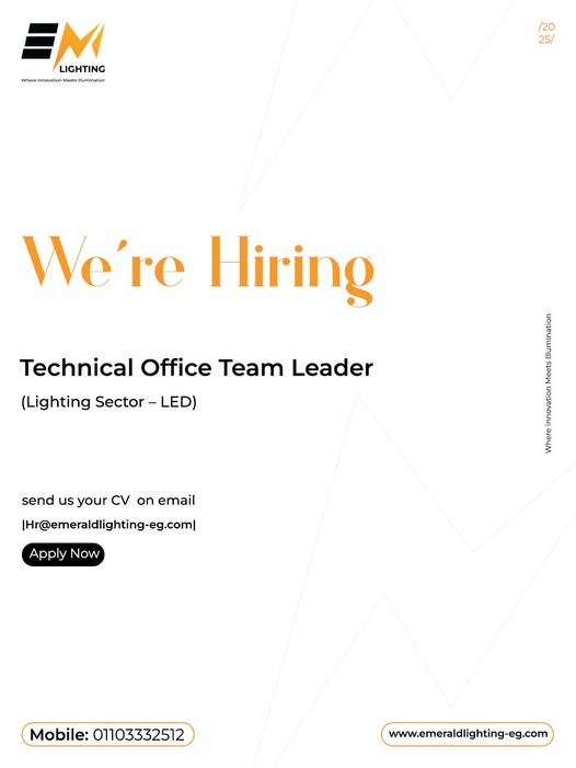 Technical Office Team Leader (Lighting Sector – LED) – Emerald Lighting EG
